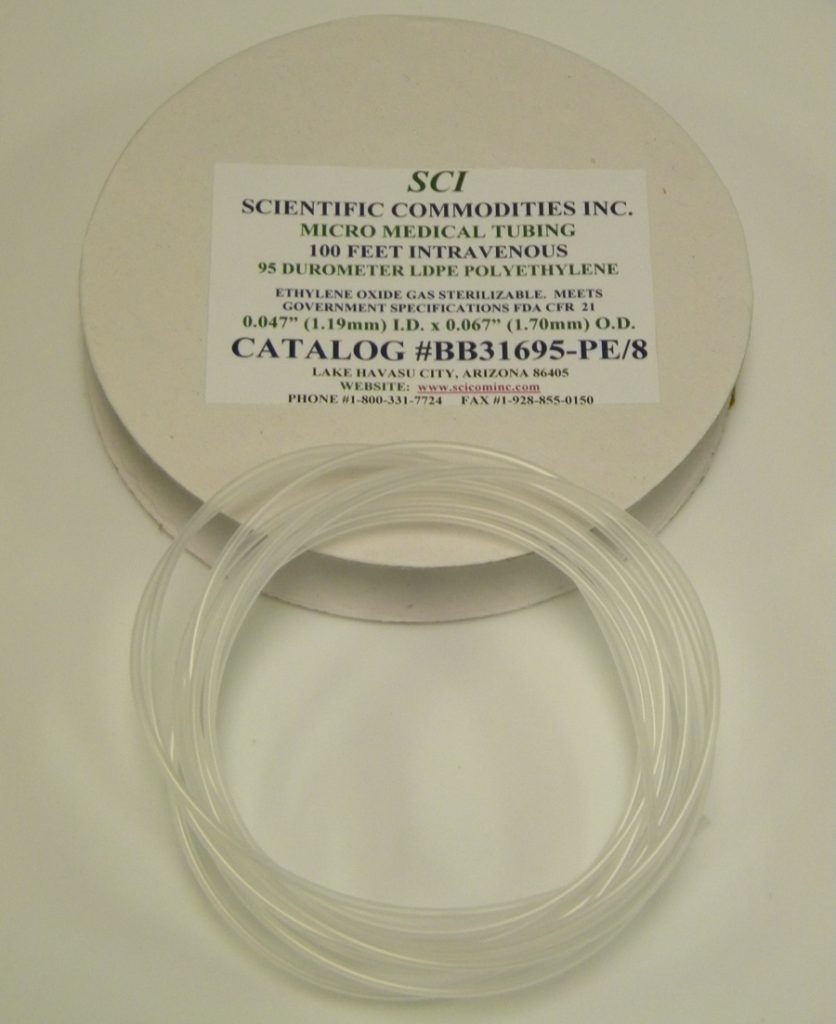 MEDICAL GRADE POLYETHYLENE MICRO TUBING (Cat.# BB31695-PE/1-100' Roll ...